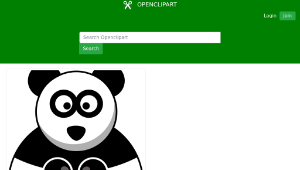 openclipart圖庫：Cartoon Panda