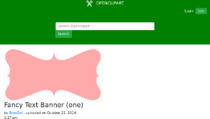 openclipart圖庫：Fancy Text Banner (one)