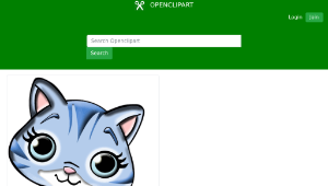 openclipart圖庫：Blue Cat
