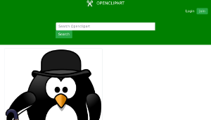 openclipart圖庫：Gentleman penguin