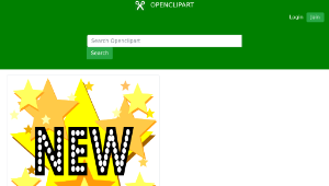 openclipart圖庫：New On Stars