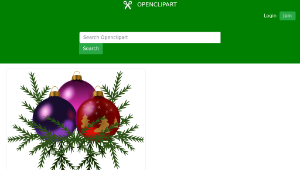 openclipart圖庫：Christmas tree toys