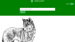 openclipart圖庫：wolf 3