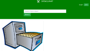 openclipart圖庫：Raseone File Cabinet