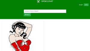 openclipart圖庫：Old Style Pin-Up Girl