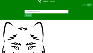openclipart圖庫：Blank Wolf Head (Stylized)