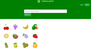 openclipart圖庫：Fruit Icons 1 package