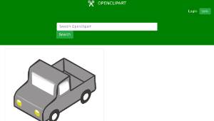 openclipart圖庫：Isometric Gray Truck