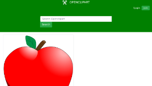 openclipart圖庫：Cartoon Apple