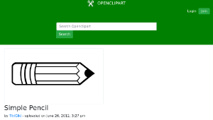 openclipart圖庫：Simple Pencil