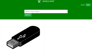 openclipart圖庫：USB Thumb Drive 4