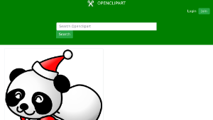 openclipart圖庫：Santa Panda