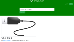 openclipart圖庫：USB plug
