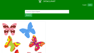 openclipart圖庫：Colorful Butterfly Patterns