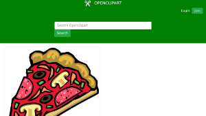 openclipart圖庫：Architetto -- pizza 4 stagioni