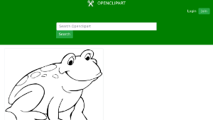 openclipart圖庫：Letra R de Rana para colorear