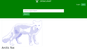 openclipart圖庫：Arctic fox
