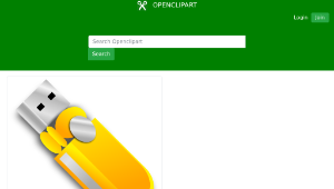 openclipart圖庫：Usb key