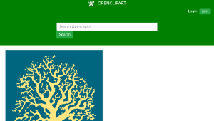 openclipart圖庫：Oak Tree - 2 colours