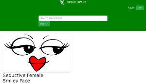 openclipart圖庫：Seductive Female Smiley Face