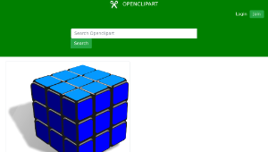 openclipart圖庫：Cube one color