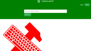 openclipart圖庫：workers unite - hammer and keyboard