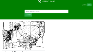 openclipart圖庫：rain out the window