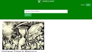 openclipart圖庫：Vintage Time Is Precious Illustration