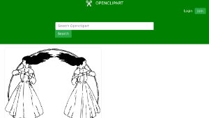 openclipart圖庫：Two Girls Circle Frame