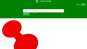 openclipart圖庫：Push Pin 1