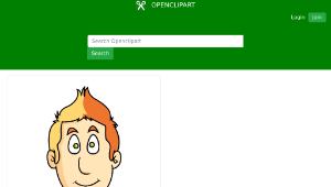 openclipart圖庫：smiling teen face