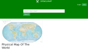 openclipart圖庫：Physical Map Of The World
