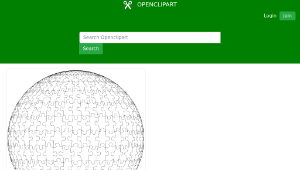 openclipart圖庫：3D Sphere Jigsaw Puzzle