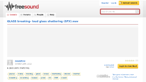 Freesound聲音庫：GLASS breaking- loud glass shattering (SFX).wav