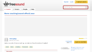 Freesound聲音庫：Bone cracking(sound effect).wav