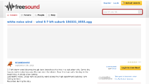 Freesound聲音庫：wind 5-7 bft suburb 150331_0555.ogg