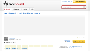 Freesound聲音庫：Weird ambience noise 2