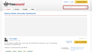 Freesound聲音庫：Grainy Static [Granular Synthesis]