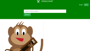 openclipart圖庫：Monkey Guitarist
