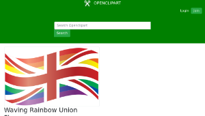 openclipart圖庫：Waving Rainbow Union Flag