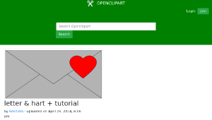 openclipart圖庫：letter & hart + tutorial