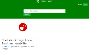 openclipart圖庫：Shellshock Logo Lock- Bash vulnerability