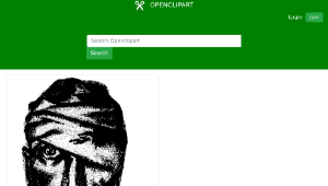 openclipart圖庫：Hurt Man's Face