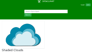 openclipart圖庫：Shaded Clouds