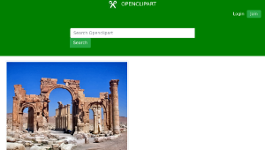 openclipart圖庫：Hadrian Gate Palmyra