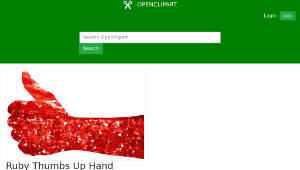 openclipart圖庫：Ruby Thumbs Up Hand