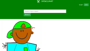 openclipart圖庫：cartoon boy dark skin