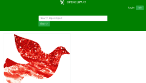 openclipart圖庫：Ruby Peace Dove