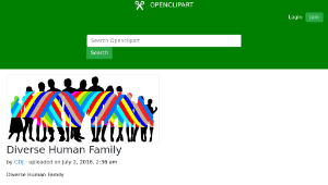 openclipart圖庫：Diverse Human Family
